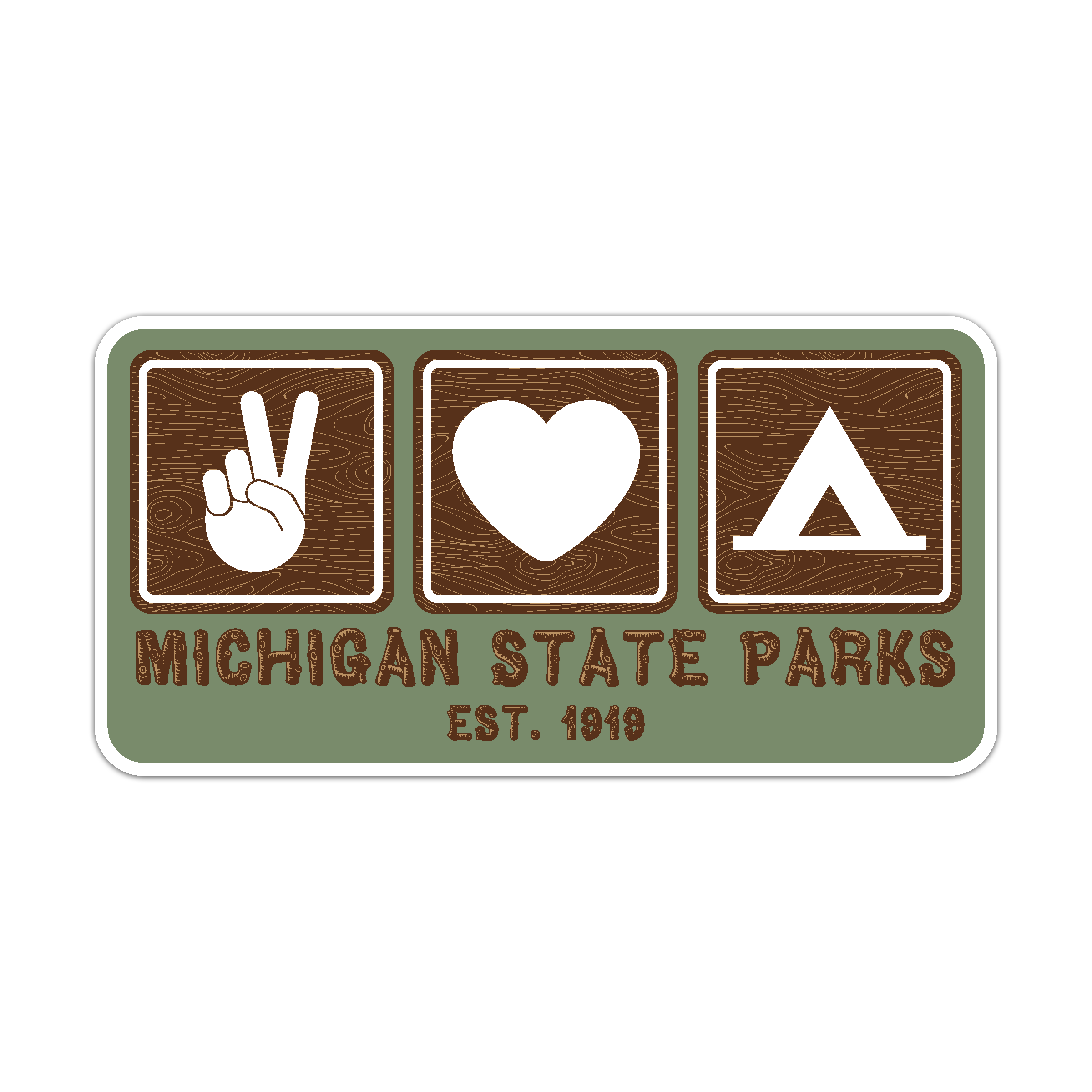 Peace Love Parks Sticker – Great Lakes Proud
