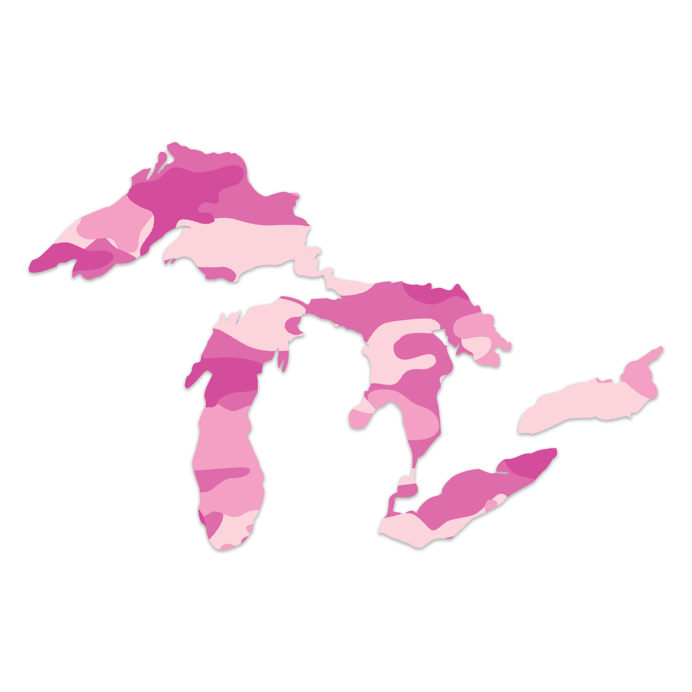 Great Lakes Pink Camo Sticker | Great Lakes Proud | The Original Great ...