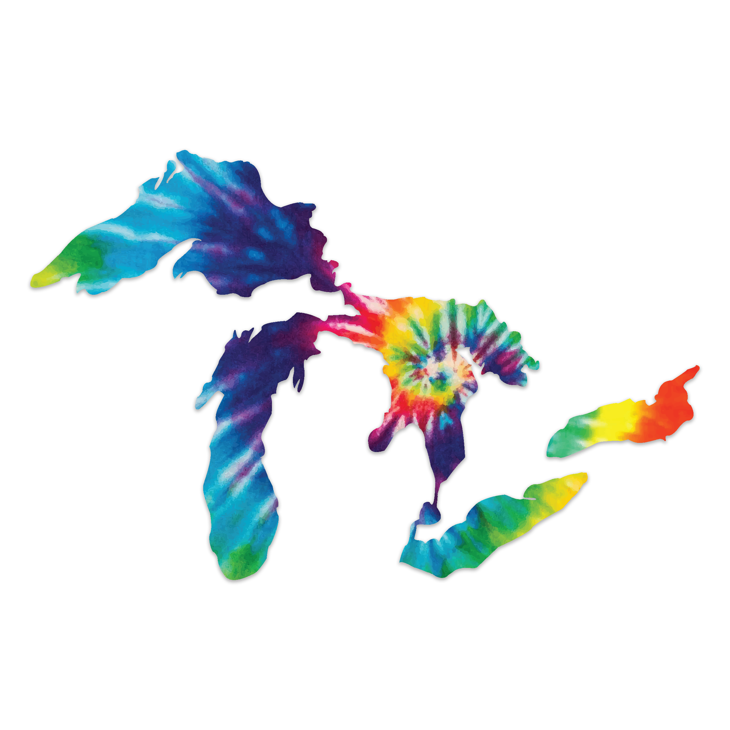 Great Lakes Tie-Dye Sticker | Great Lakes Proud | The Original Great ...