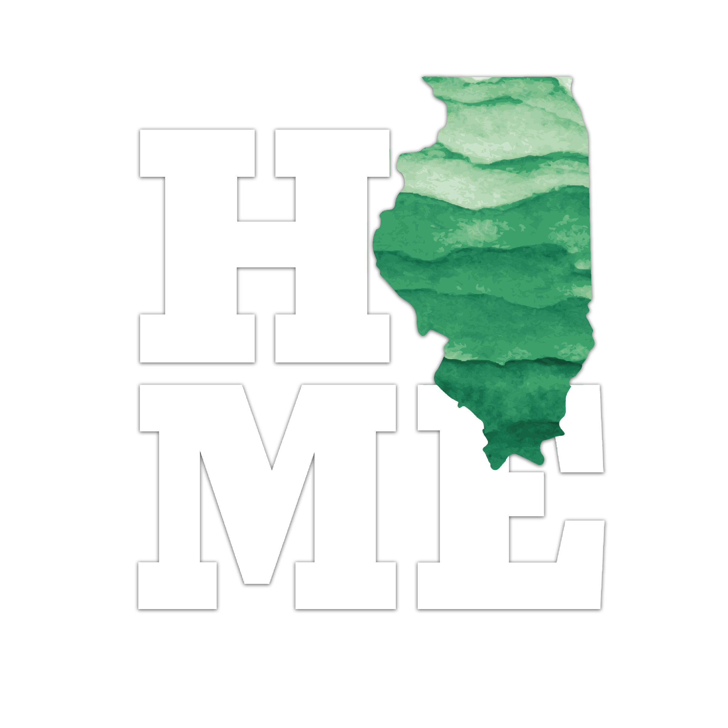 Illinois Block HOME GRWAVE Decal – Great Lakes Proud
