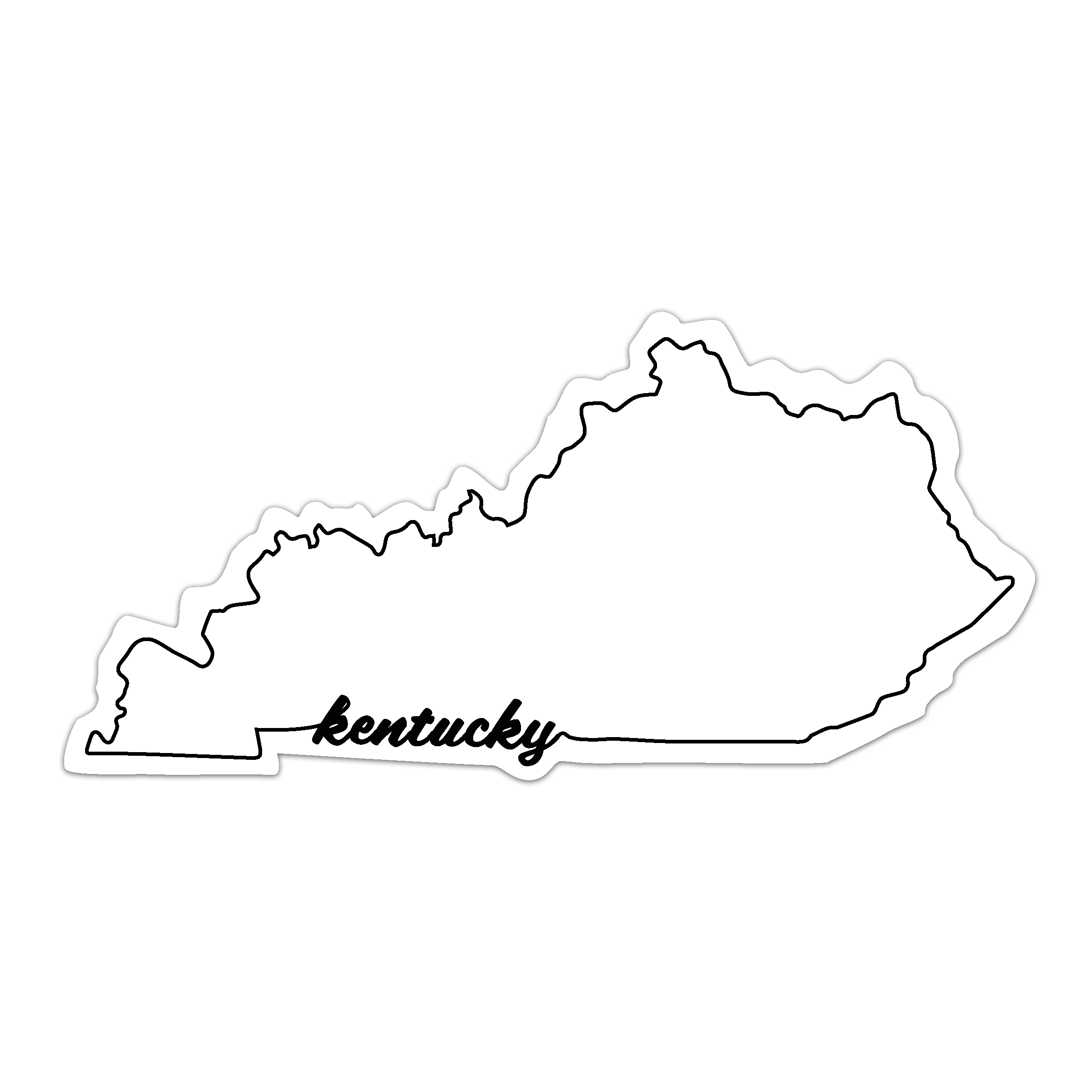 Kentucky Cursive Outline Decal – Great Lakes Proud