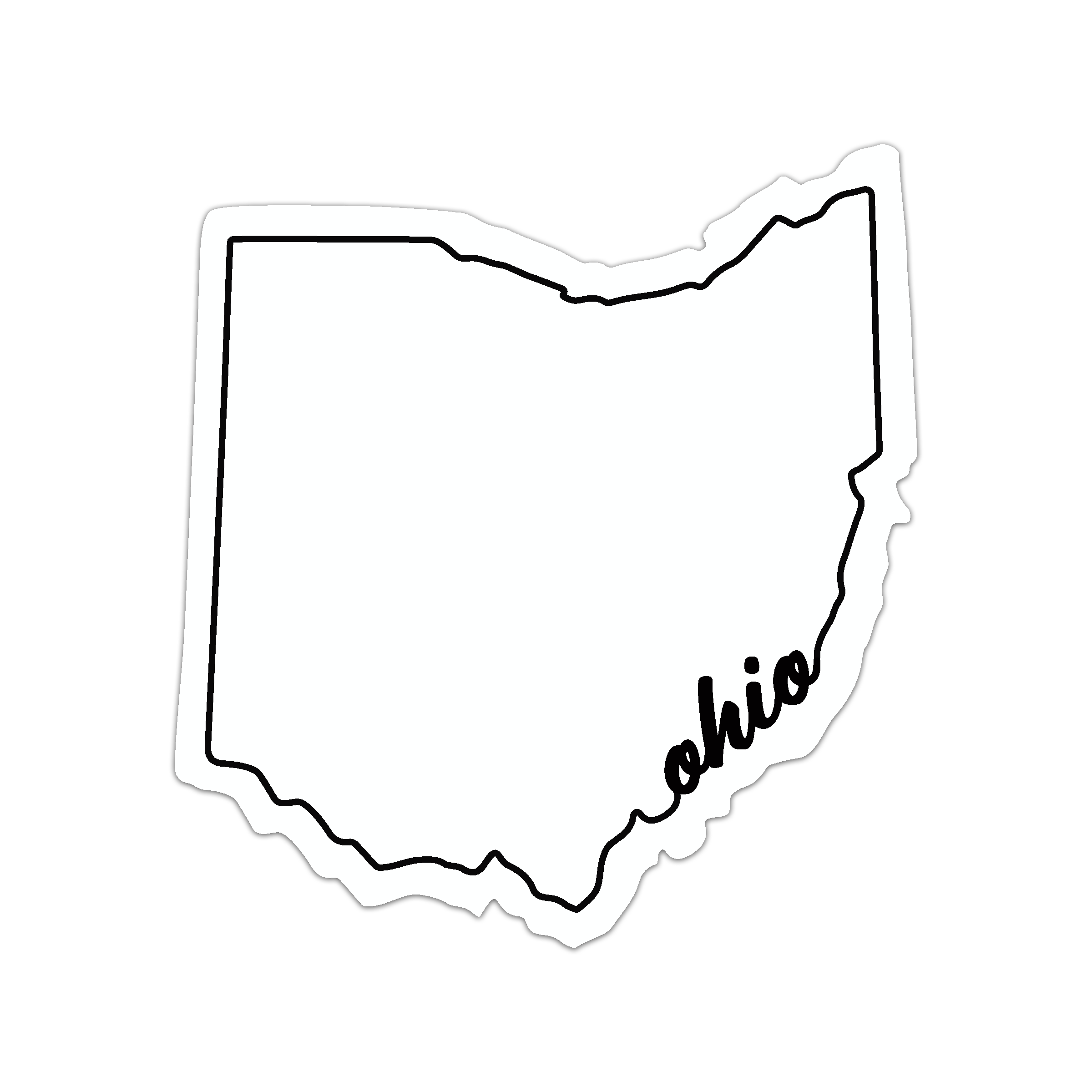 Ohio Cursive Outline Decal – Great Lakes Proud