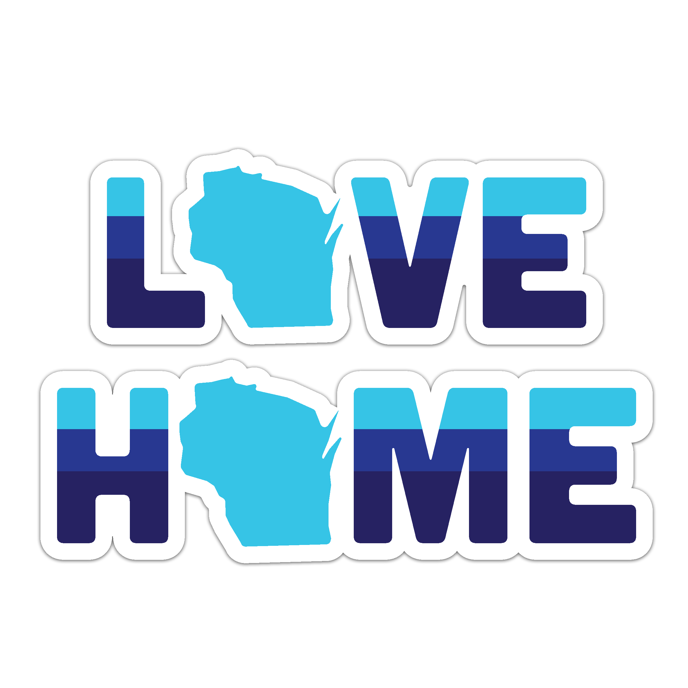 Wisconsin LYH Blue Fade Decal – Great Lakes Proud
